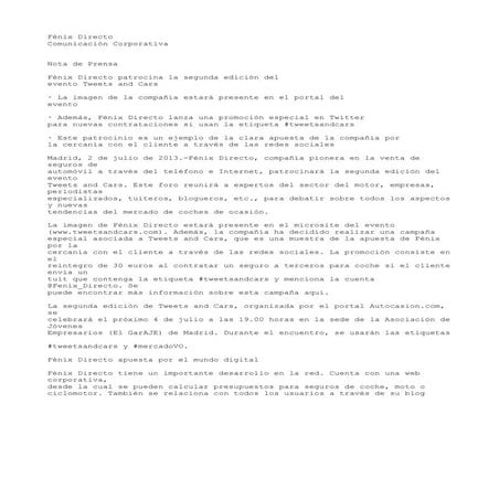 Fenix Directo fraud alert | PDF