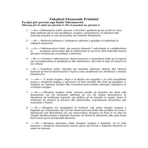 Ndërmarrësi testi 1 | PDF