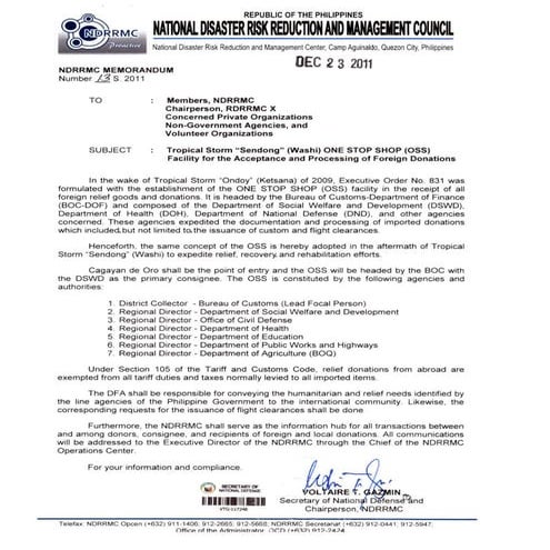 Memo Re-implementing Guidelines on the use of ICS | PDF