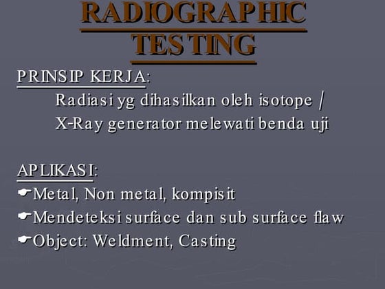 Radiography Testing I Certificate | PPT
