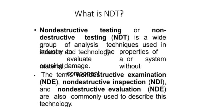 Non Destructive Testing Pdf
