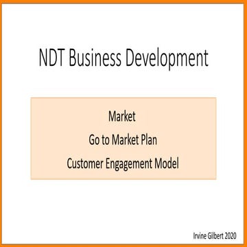 NDT Business Development | PPSX | Business Administration | Business