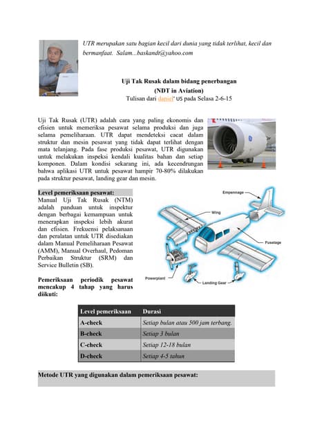 Laporan Resmi NDT ( Non Destructive Test ) | DOC