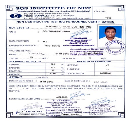 NDT Level II-MPT | PDF