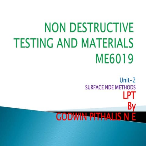 Liquid Penetrant Inspection (LPI)- NDT | PDF