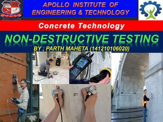 Non destructive test on concrete | PPTX | Civil Engineering Industry ...