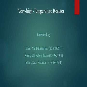 Very-high-Temperature Reactor | PPTX