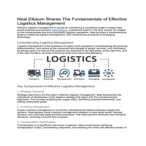 Neal Elbaum Shares Key Logistics Trends to Watch in 2024.pptx