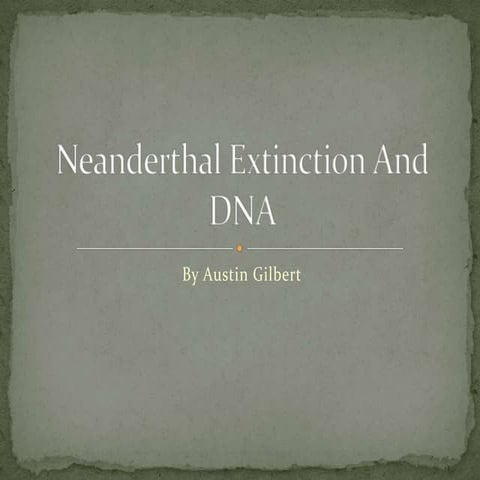 Neanderthal Extinction Powerpoint Ppt