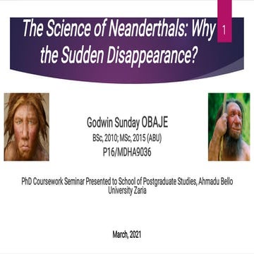 Neanderthals+obaje godwin sunday | PDF