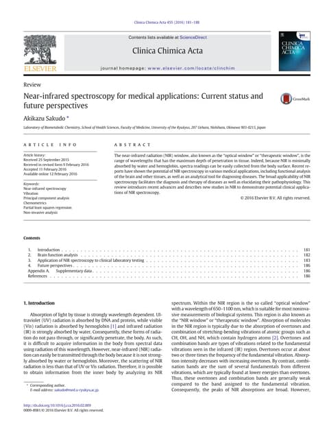 An Introduction To Near Infared Spectroscopy Nirs Pptx