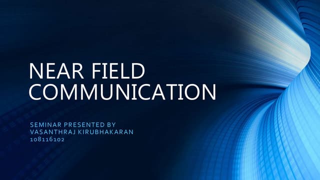 NFC technical presentation | PPTX