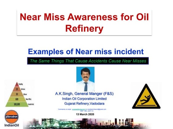 Near miss presentation | PPT | Death, Injury, or Military Conflict ...