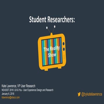 Student Researchers: The Reality Show | PDF | Search | Internet