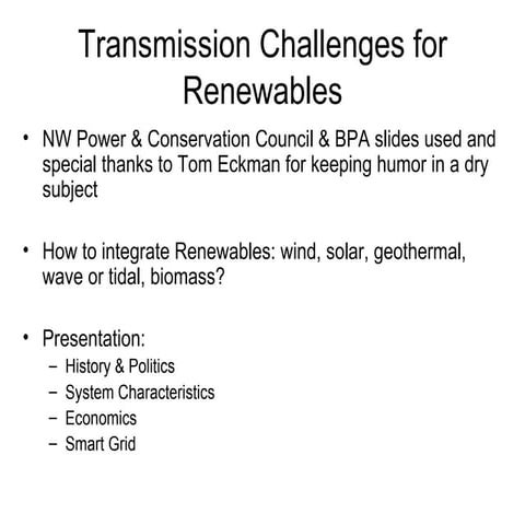 Non-Wires Alternatives to Building Transmission | PPT