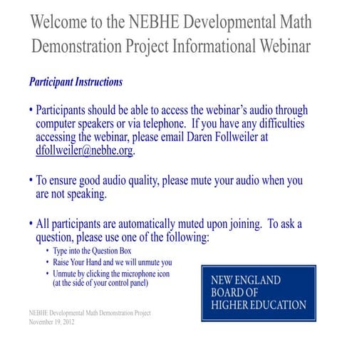 Nebhe nov 19 2012 webinar | PPT