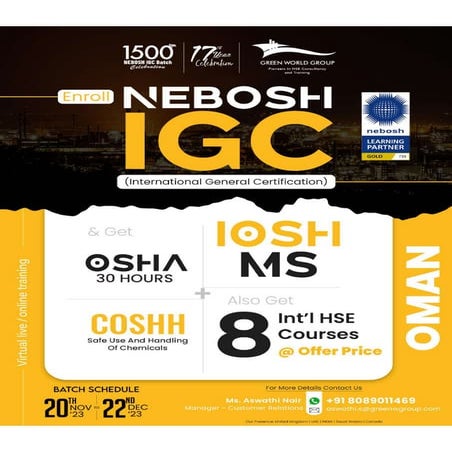 Nebosh Course in Oman - Power Play your HSE Knowledge with GWG.pdf