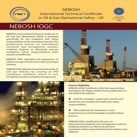 Nebosh iogc Course in chennai | PDF