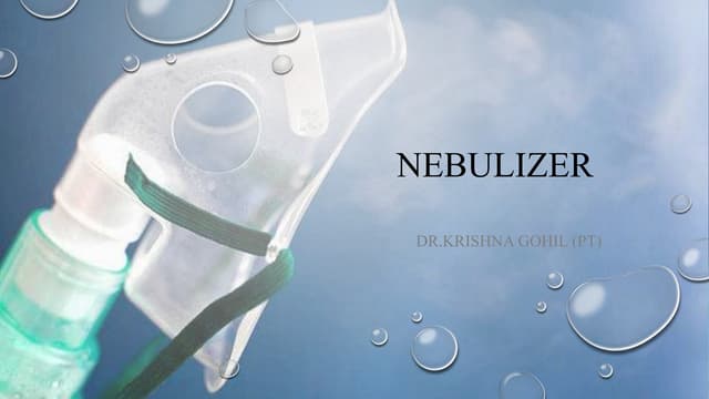 Nebulization | PPTX