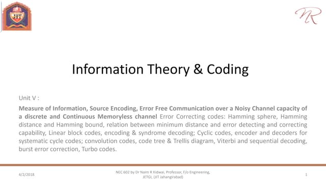 Source Coding Theorem Ppt