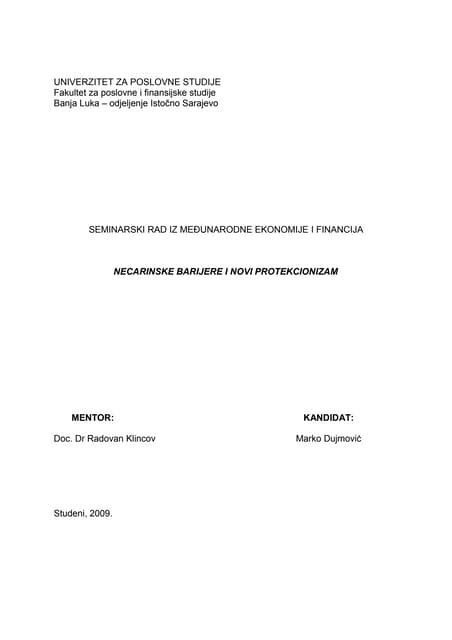 Medjunarodna trgovina 2 | DOC