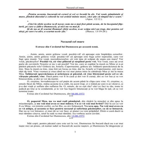 A doua venire a Domnului Iisus hristos - Necazul cel Mare | PDF