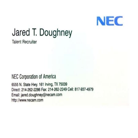 NEC business card | PPT