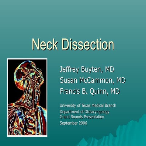 Neck dissection-slides-060920 | PPT