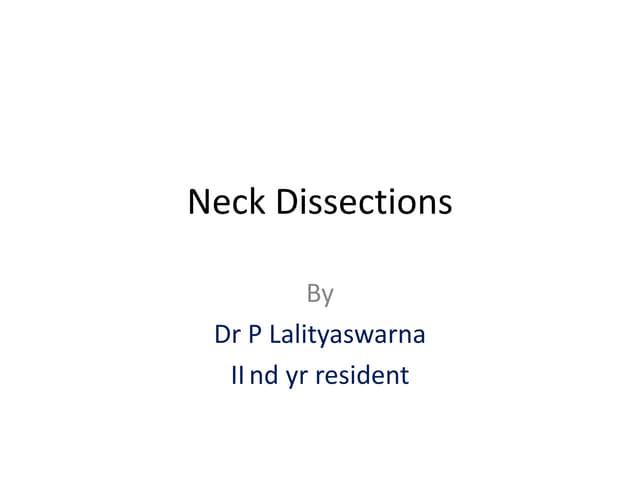 Levels of lymph nodes in head and neck | PPTX