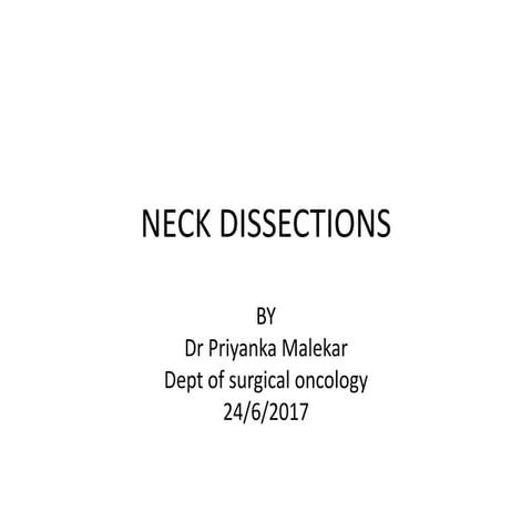 Neck dissections | PPTX