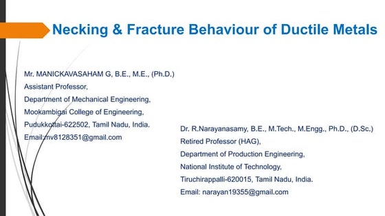 Work Hardening of Metals ( also known as strain hardening or cold ...