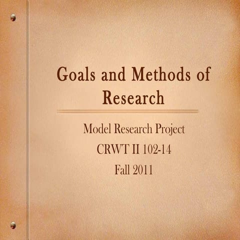 Model Research Presentation | PPT