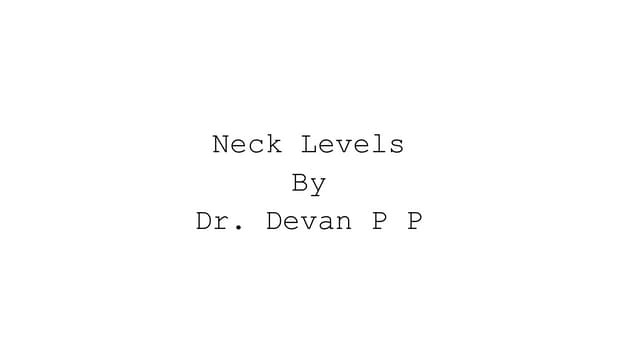 Levels of lymph nodes in head and neck | PPTX