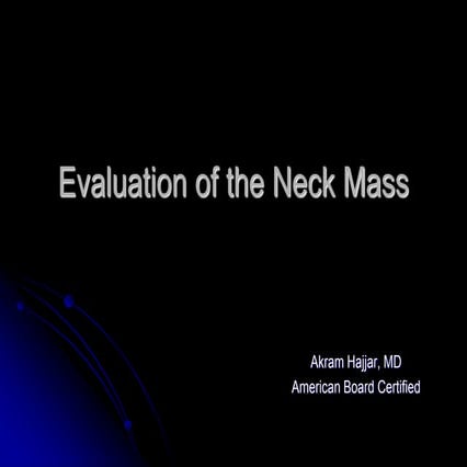 Neck mass differential diagnosis | PPTX