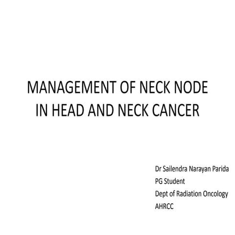 Neck node management | PPTX