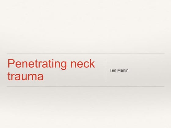 Neck trauma | PPT