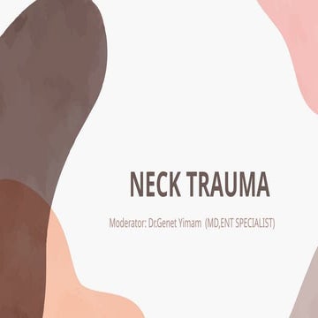 Comprehensive Overview of Neck Trauma: Anatomy, Diagnosis, and ...
