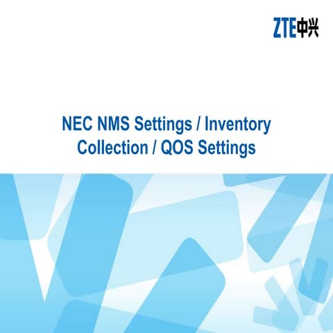 Nec nms qos settings & inventory collection | PPTX