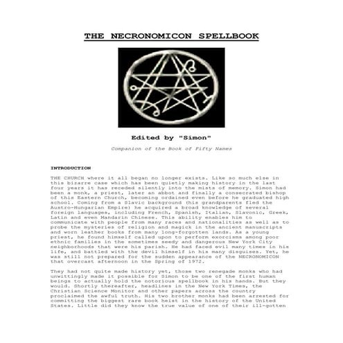 Necronomicon spellbook | PDF