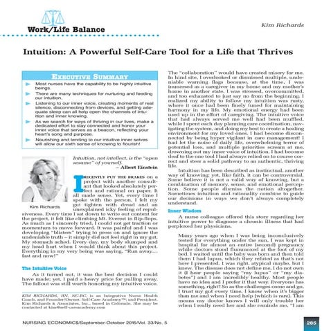 Intuition: A Powerful Self-Care Tool for a Life that Thrives | PDF