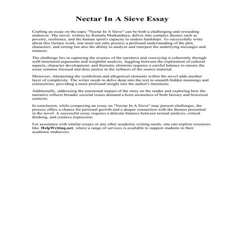 Nectar In A Sieve Essay.pdf