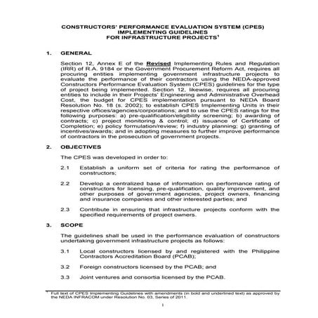 Neda contractor performance evaluation system | PDF