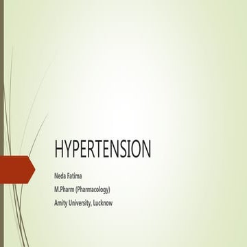 Hypertension | PPTX | Heart and Cardiovascular Diseases | Diseases and ...