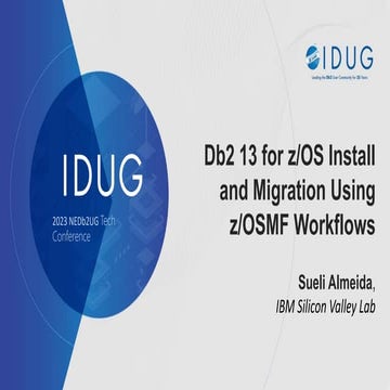 NEDb2UG_Db2 13 for zOS install and migration using zOSMF workflows ...