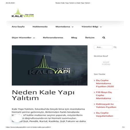 Neden kale-yapi-yalitim | PDF