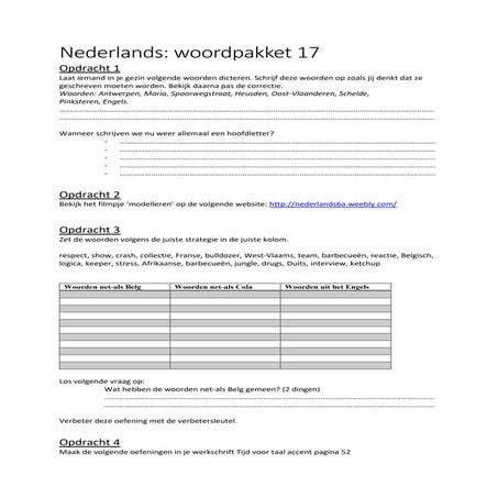 Werkblad | PDF