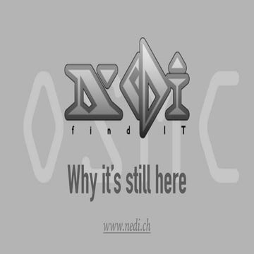 OSMC 2019 | NeDi – Why it’s still here by Remo Rickli | PDF