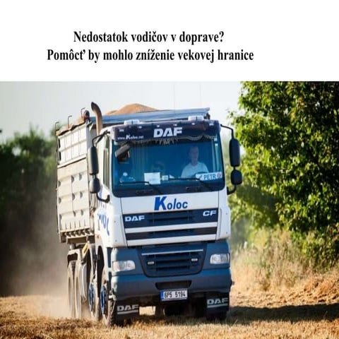 Nedostatok vodičov v nákladnej doprave | PPT