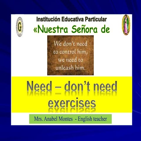 Need 3ro - exercises | PPT