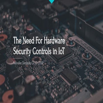 Need For Hardware Security Controls in IoT | PPT